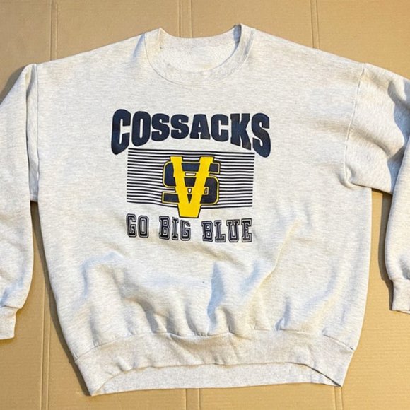 Shirts | Vintage Jerzees Sioux Valley Cossacks Go Big Blue 9s Shirt ...